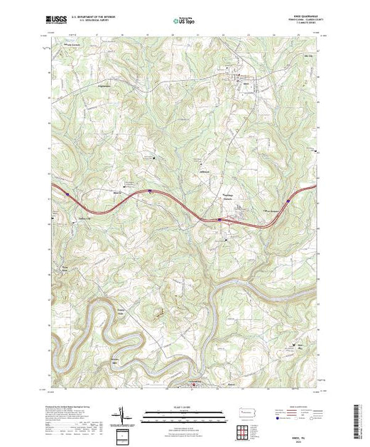 US Topo 7.5-minute map for Knox PA – American Map Store