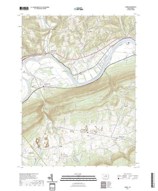 US Topo 7.5-minute map for Linden PA – American Map Store