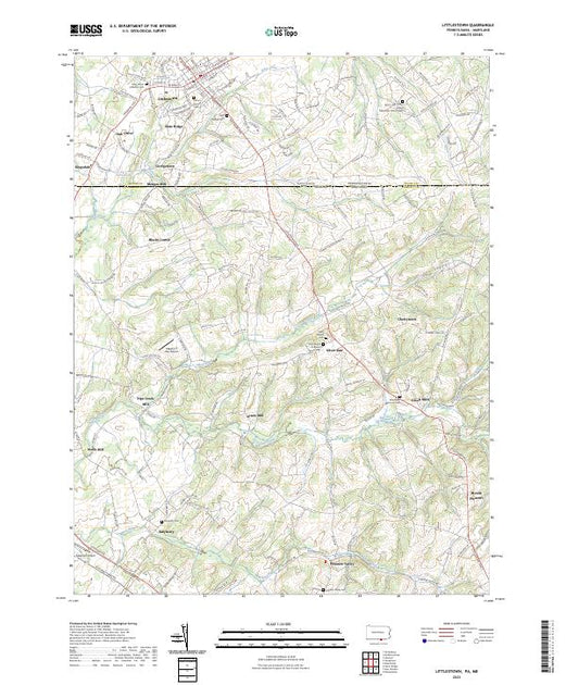 US Topo 7.5-minute map for Littlestown PAMD – American Map Store