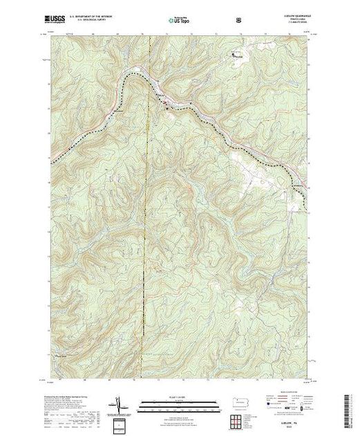 US Topo 7.5-minute map for Ludlow PA – American Map Store