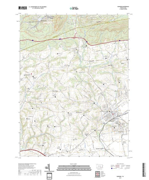 US Topo 7.5-minute map for Manheim PA – American Map Store