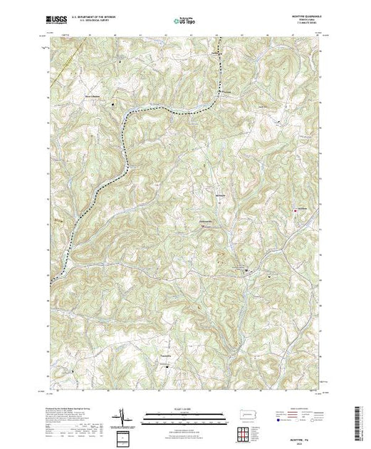 US Topo 7.5-minute map for McIntyre PA – American Map Store
