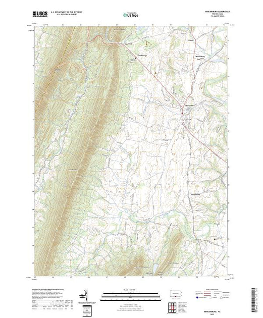 US Topo 7.5-minute map for Mercersburg PA – American Map Store