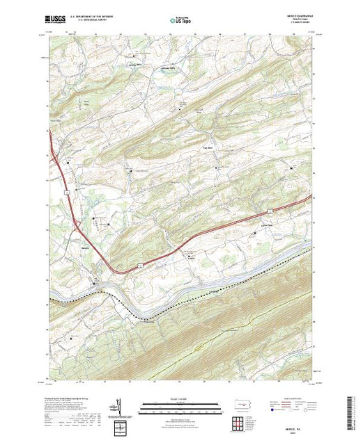 US Topo 7.5-minute map for Mexico PA – American Map Store