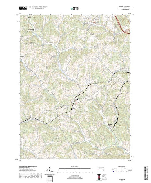 US Topo 7.5-minute map for Midway PA – American Map Store