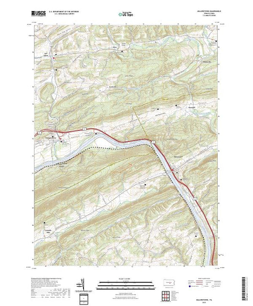 US Topo 7.5-minute map for Millerstown PA – American Map Store