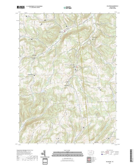 US Topo 7.5-minute map for Millerton PA – American Map Store