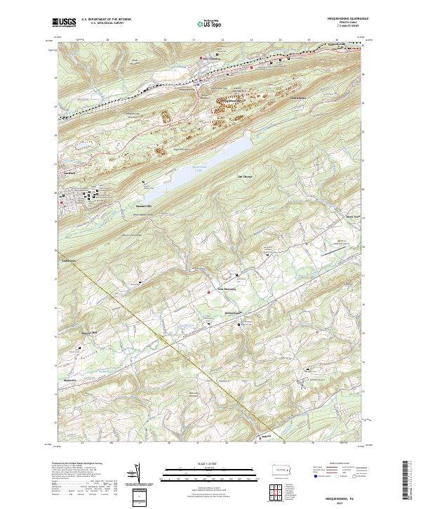 US Topo 7.5-minute map for Nesquehoning PA – American Map Store