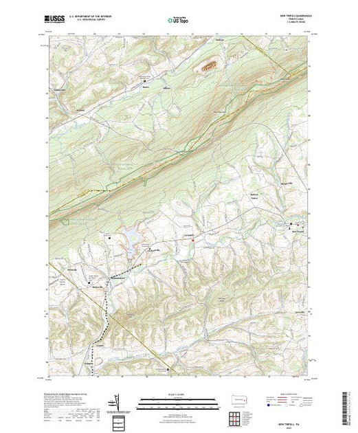 US Topo 7.5-minute map for New Tripoli PA – American Map Store