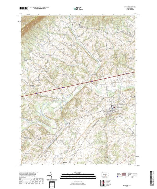 US Topo 7.5-minute map for Newville PA – American Map Store