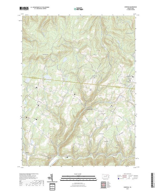US Topo 7.5-minute map for Overton PA – American Map Store