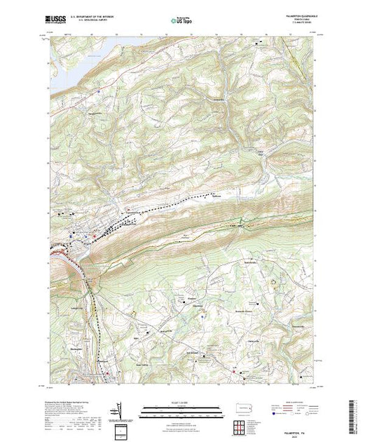 US Topo 7.5-minute map for Palmerton PA – American Map Store