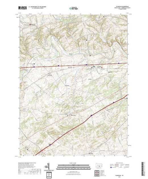 US Topo 7.5-minute map for Plainfield PA – American Map Store