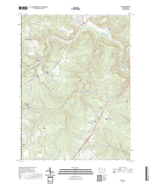 US Topo 7.5-minute map for Polk PA – American Map Store