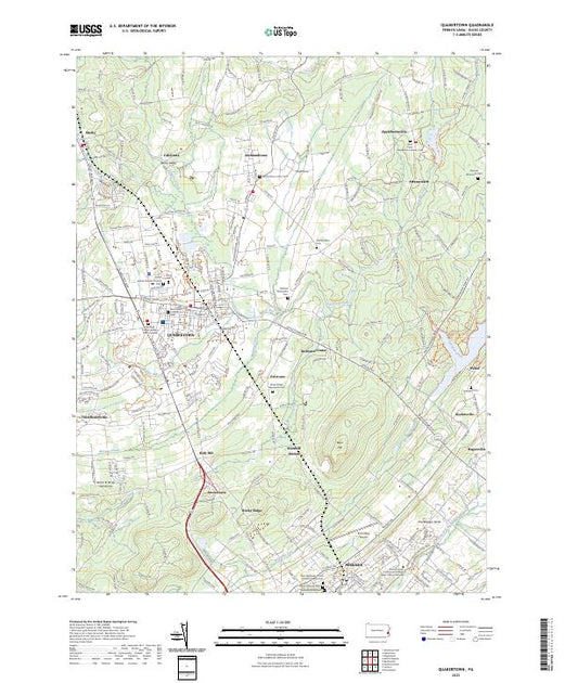 US Topo 7.5-minute map for Quakertown PA – American Map Store