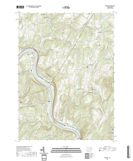 US Topo 7.5-minute map for Ransom PA – American Map Store