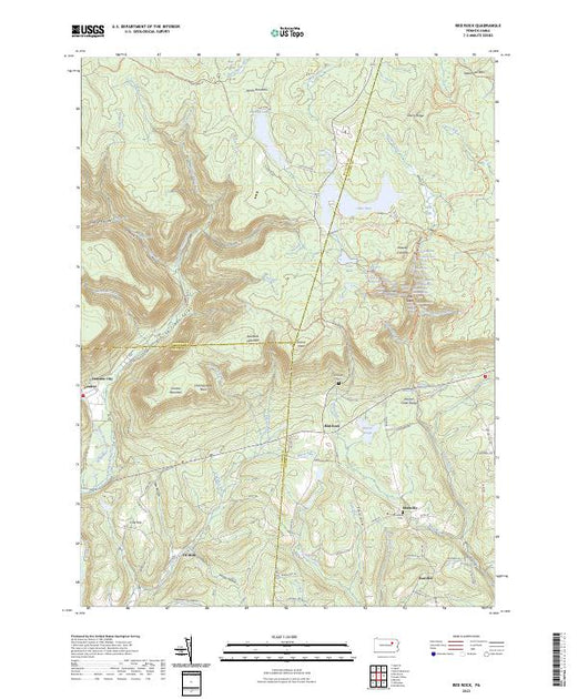 US Topo 7.5-minute map for Red Rock PA – American Map Store