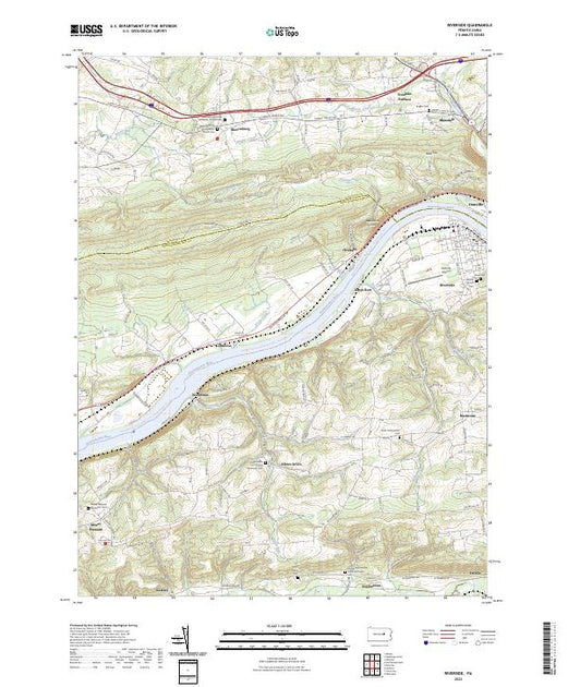 US Topo 7.5-minute map for Riverside PA – American Map Store