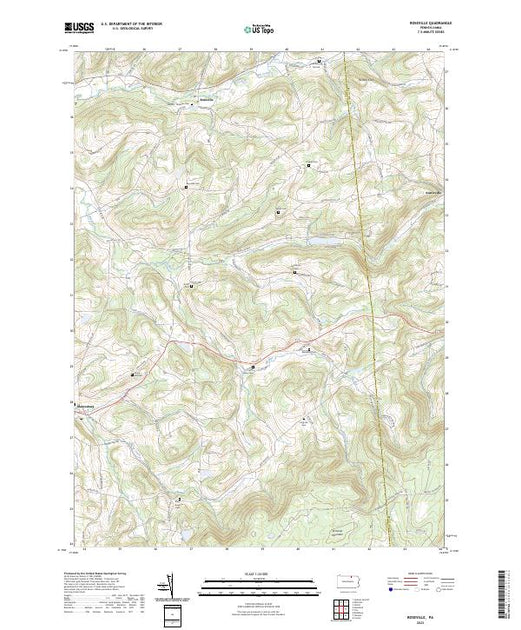 US Topo 7.5-minute map for Roseville PA – American Map Store
