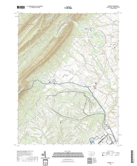US Topo 7.5-minute map for Roxbury PA – American Map Store