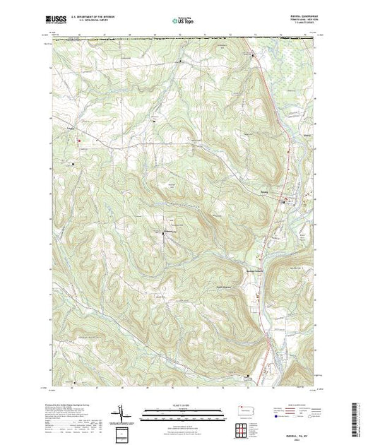 US Topo 7.5-minute map for Russell PANY – American Map Store