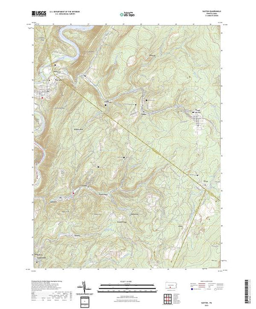 US Topo 7.5-minute map for Saxton PA – American Map Store