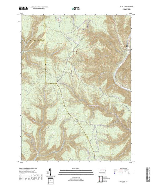 US Topo 7.5-minute map for Slate Run PA – American Map Store