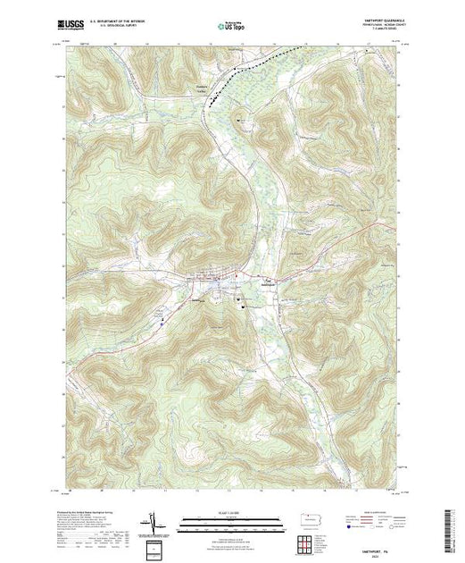 US Topo 7.5-minute map for Smethport PA – American Map Store