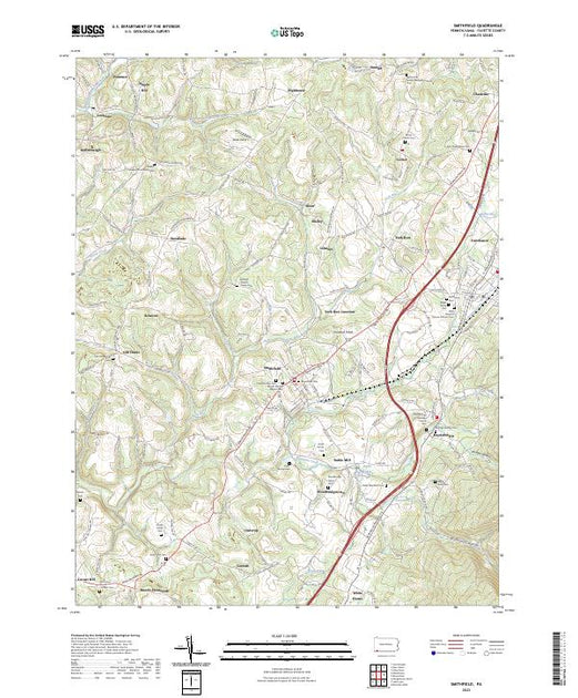 US Topo 7.5-minute map for Smithfield PA – American Map Store