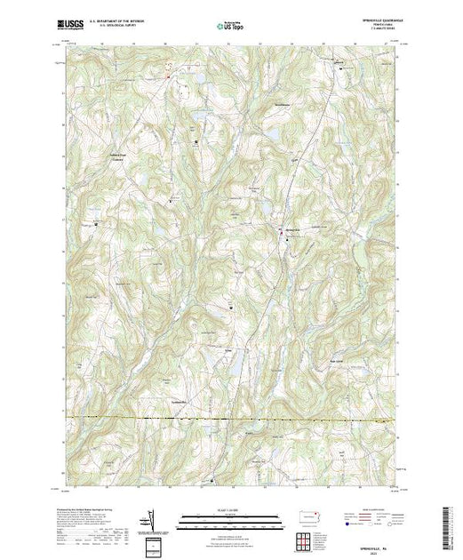 US Topo 7.5-minute map for Springville PA – American Map Store
