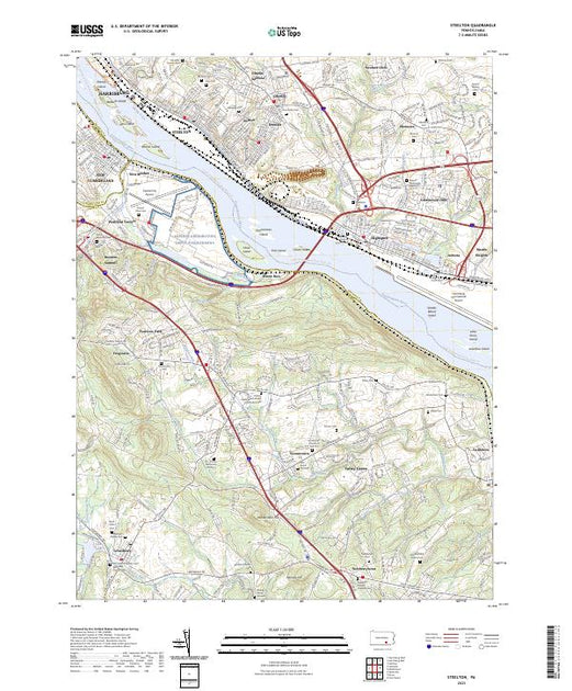 US Topo 7.5-minute map for Steelton PA – American Map Store