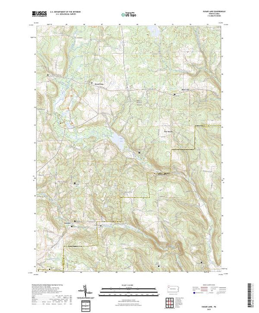 US Topo 7.5-minute map for Sugar Lake PA – American Map Store