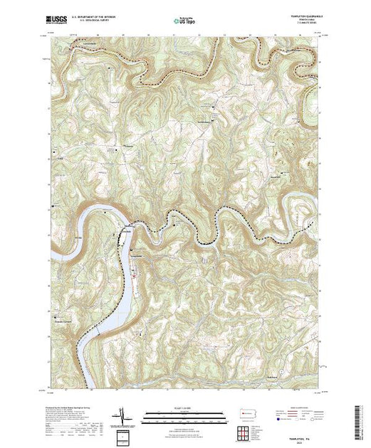 US Topo 7.5-minute map for Templeton PA – American Map Store