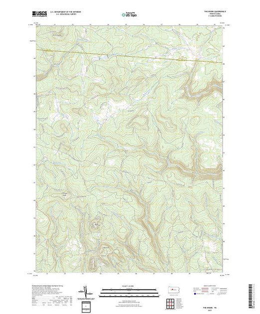 US Topo 7.5-minute map for The Knobs PA – American Map Store