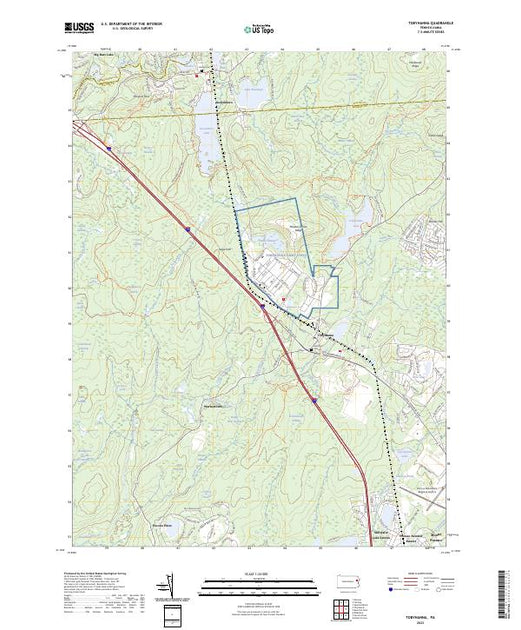 US Topo 7.5-minute map for Tobyhanna PA – American Map Store