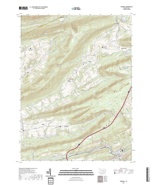 US Topo 7.5-minute map for Tremont PA – American Map Store