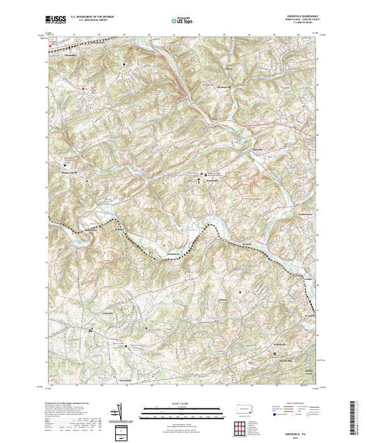 US Topo 7.5-minute map for Unionville PA – American Map Store