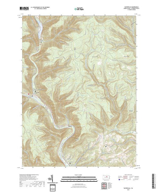 US Topo 7.5-minute map for Waterville PA – American Map Store