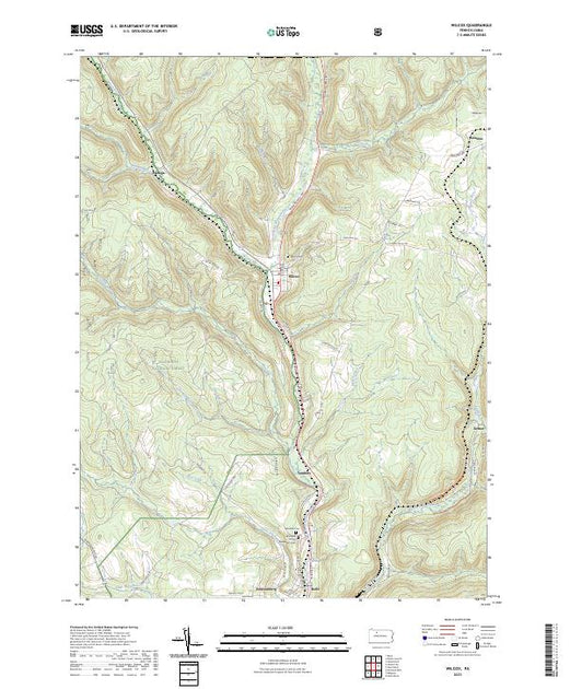 US Topo 7.5-minute map for Wilcox PA – American Map Store