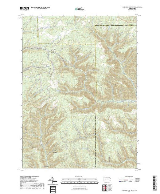 US Topo 7.5-minute map for Wildwood Fire Tower PA – American Map Store