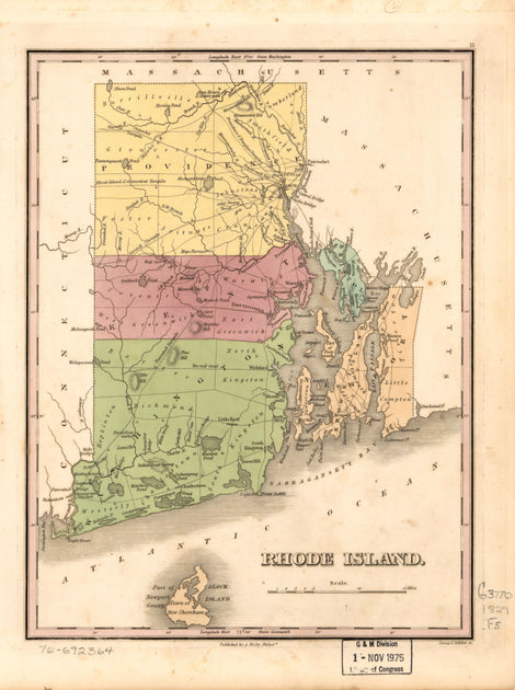 Map of the State of Rhode Island, 1829 – American Map Store