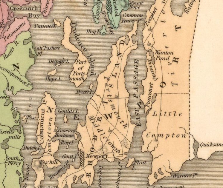 Map of the State of Rhode Island, 1829 – American Map Store