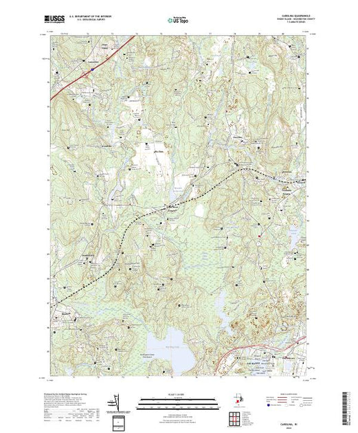 US Topo 7.5-minute map for Carolina RI – American Map Store