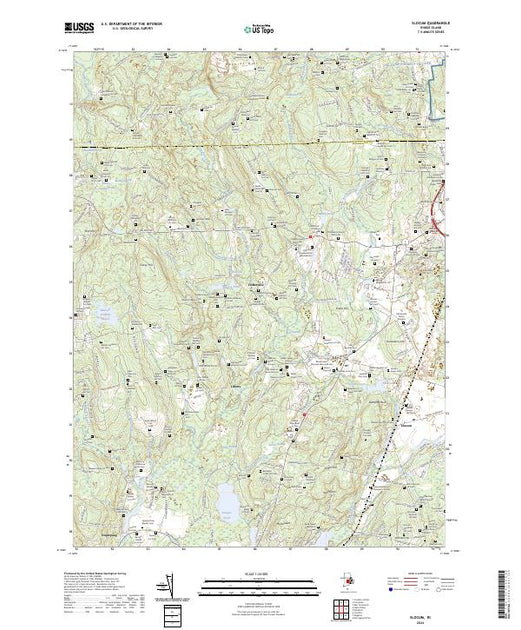 US Topo 7.5-minute map for Slocum RI – American Map Store