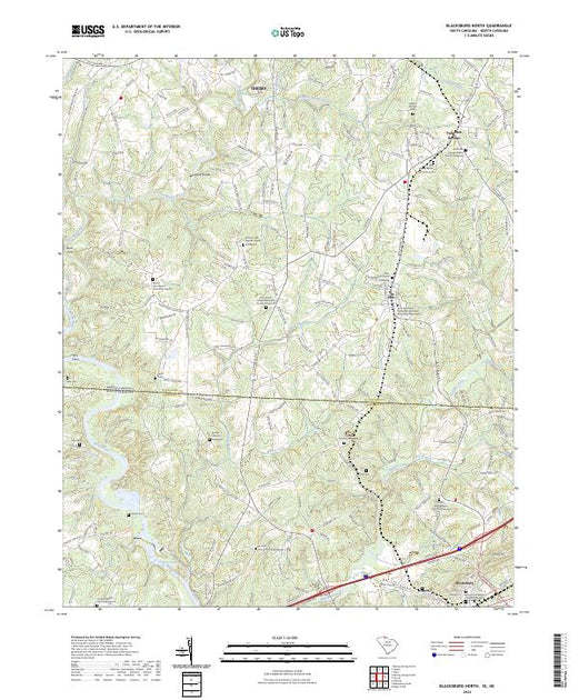 US Topo 7.5-minute map for Blacksburg North SCNC – American Map Store