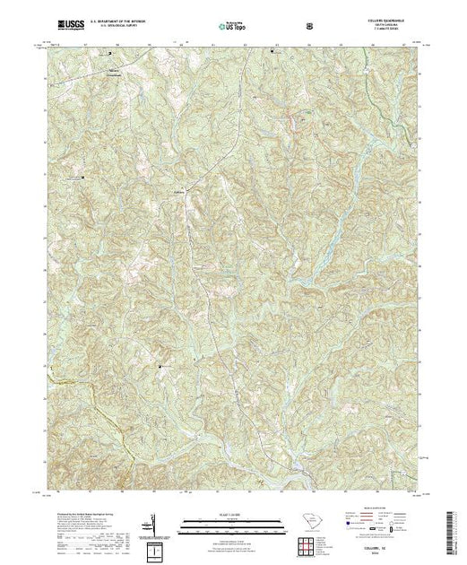 US Topo 7.5-minute map for Colliers SC – American Map Store