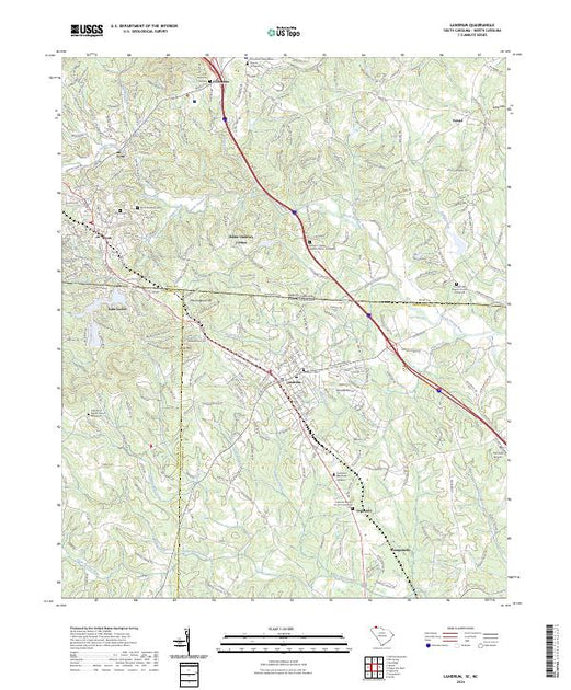 US Topo 7.5-minute map for Landrum SCNC – American Map Store