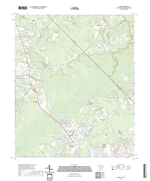 US Topo 7.5-minute map for Longs SCNC – American Map Store