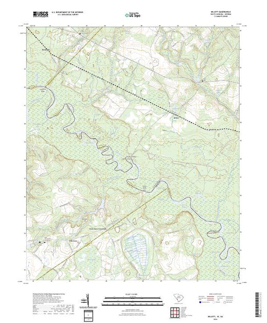 US Topo 7.5-minute map for Millett SCGA – American Map Store