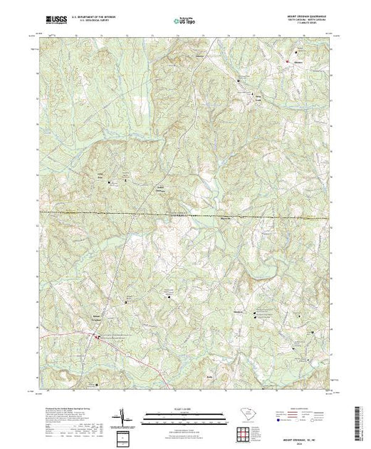 US Topo 7.5-minute map for Mount Croghan SCNC – American Map Store
